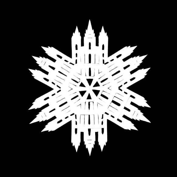 Salt Lake Temple Snowflake Template - PDF (Advanced) - Moflakes
